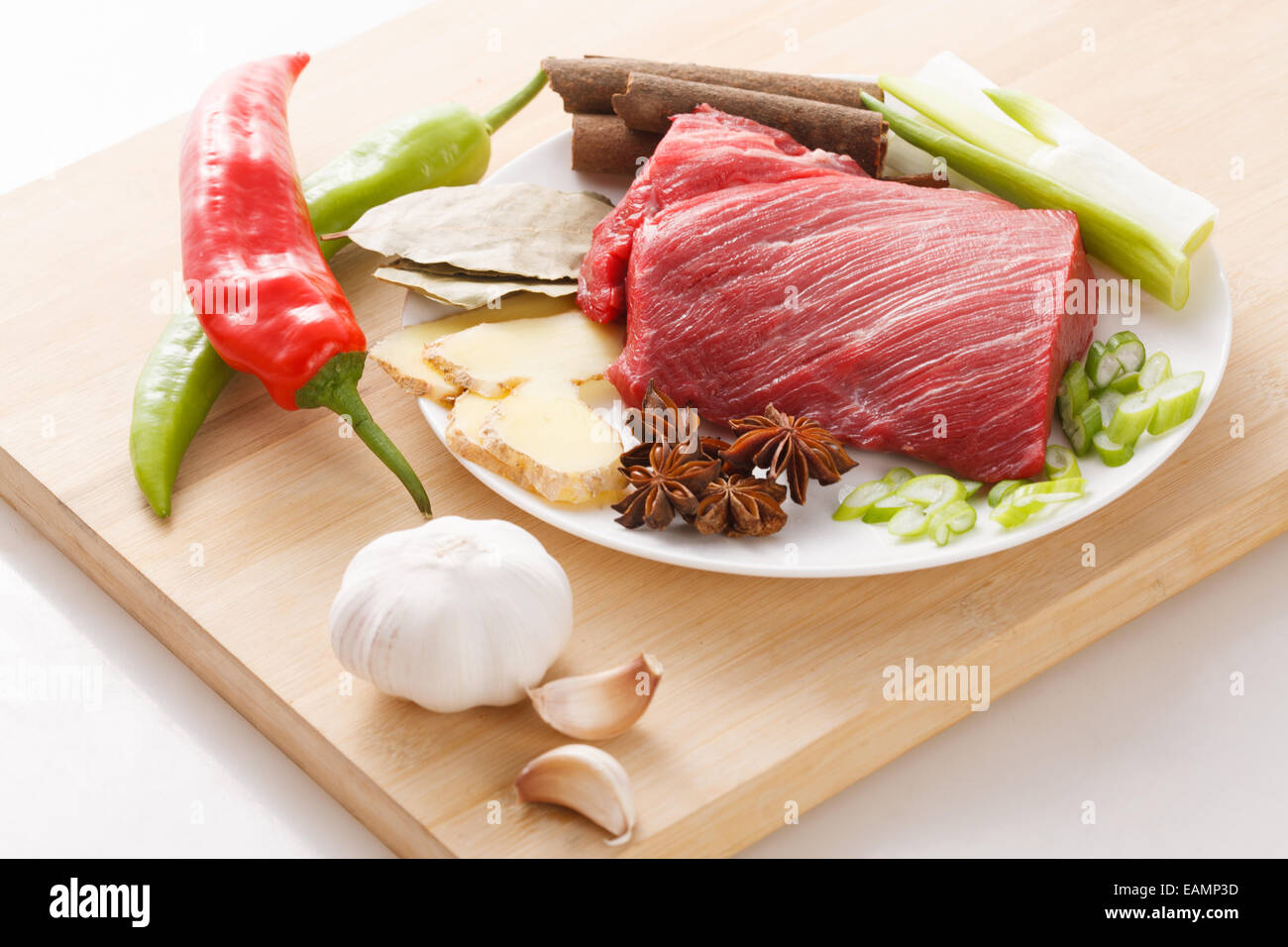 Meat and material Stock Photo - Alamy