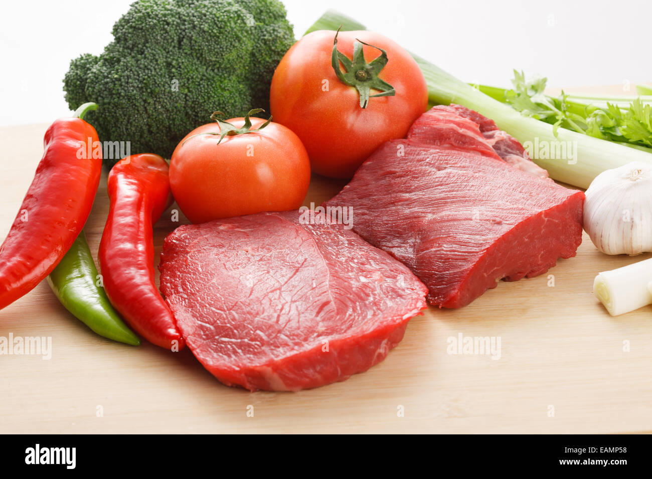 Meat and vegetables Stock Photo - Alamy