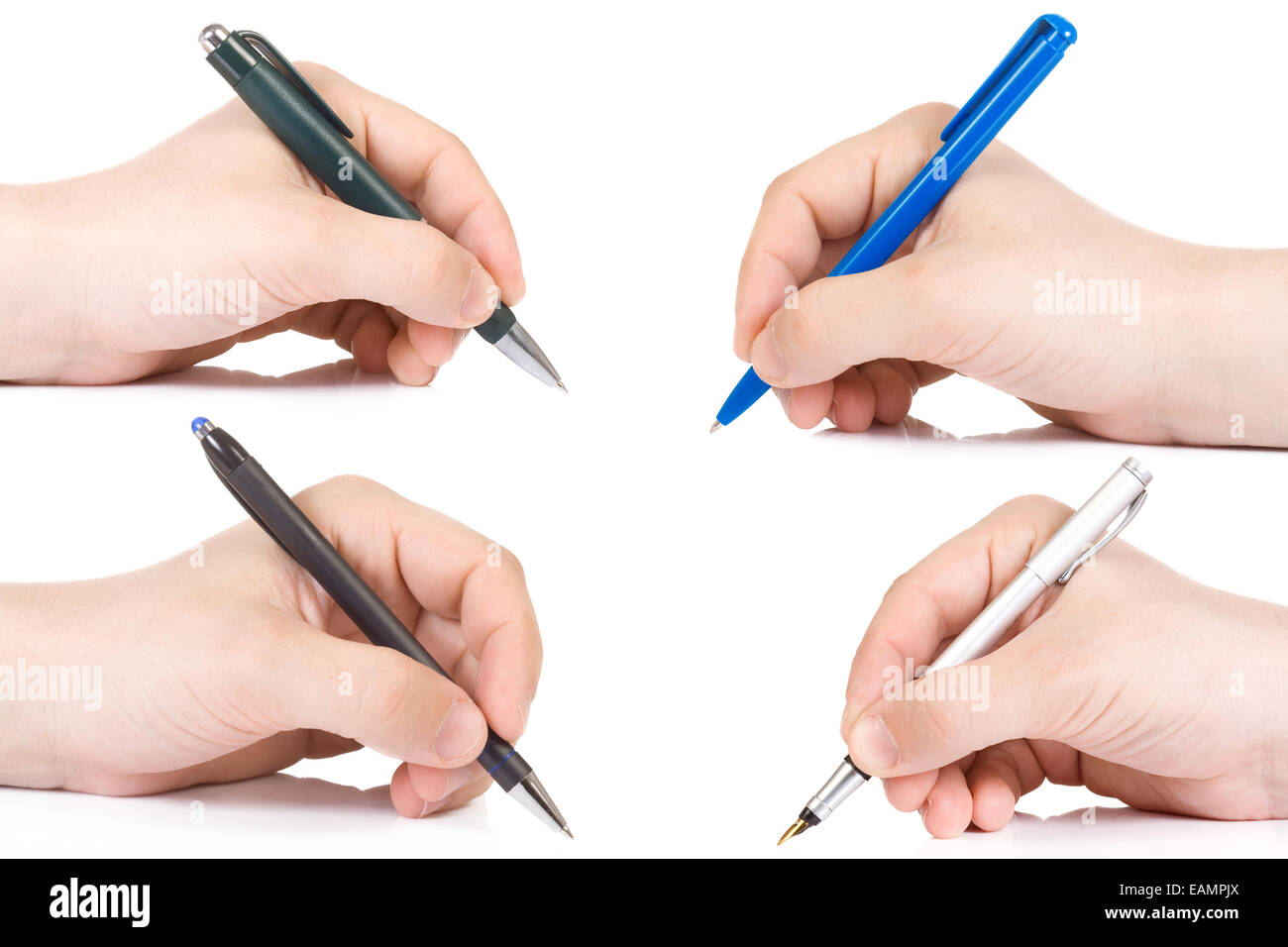horizontal image of hand holding plastic pen Stock Photo - Alamy