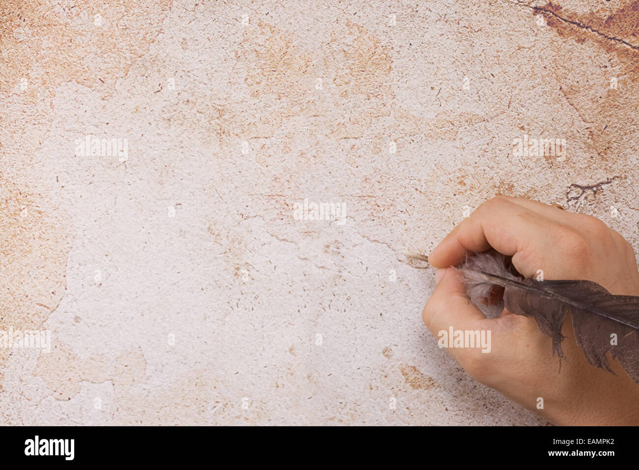 Hand holding feather writing hi-res stock photography and images - Alamy