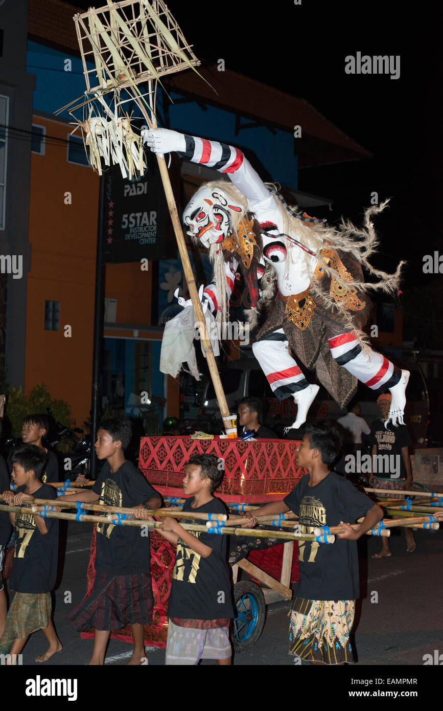 Nyepi, Silence Day parade for Balinese New Year Stock Photo - Alamy