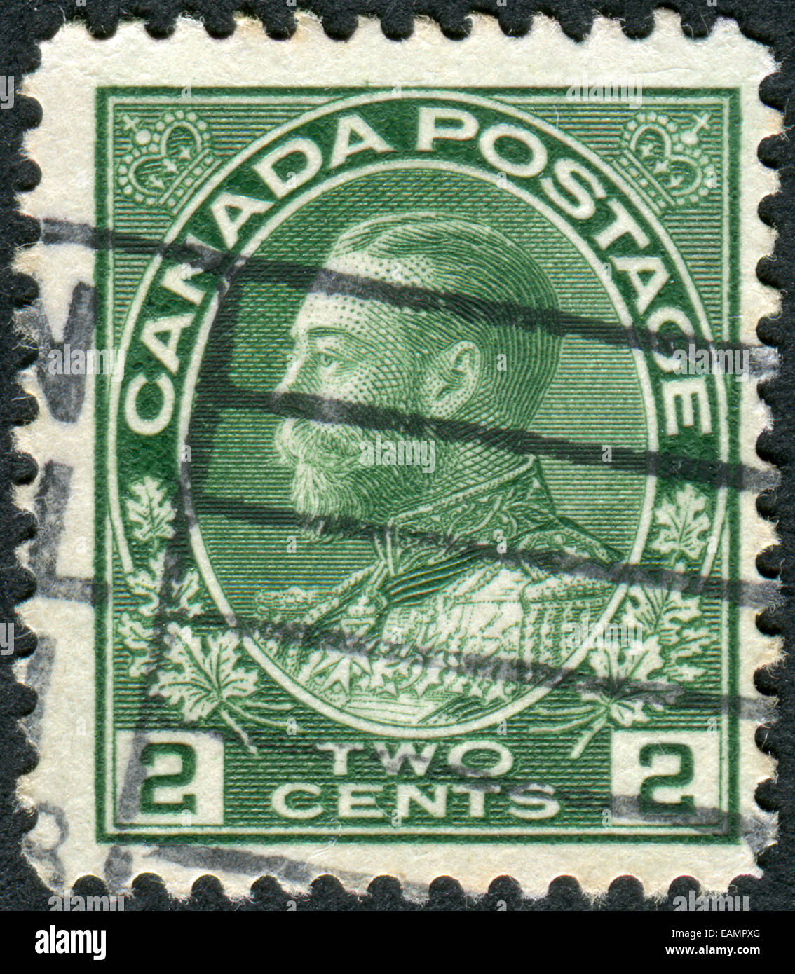 CANADA - CIRCA 1922: Postage stamp printed in Canada, a portrait of ...
