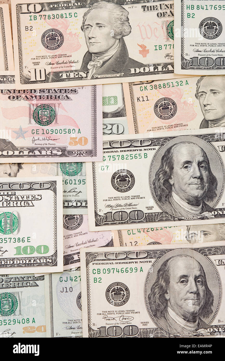 set of dollars as background Stock Photo - Alamy