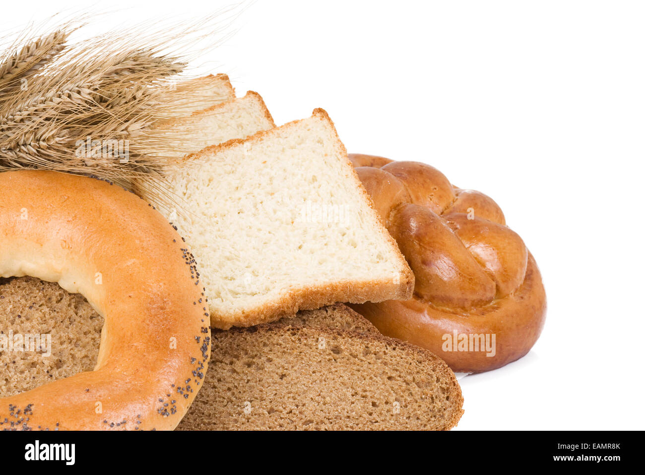 set of bakery products on white Stock Photo - Alamy