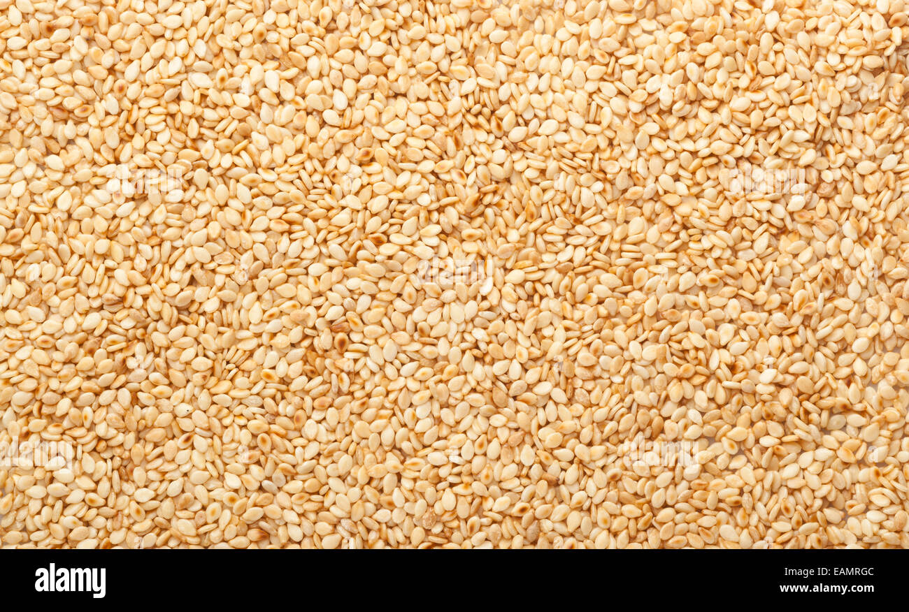 Closeup of lots of toasted sesame seeds Stock Photo - Alamy