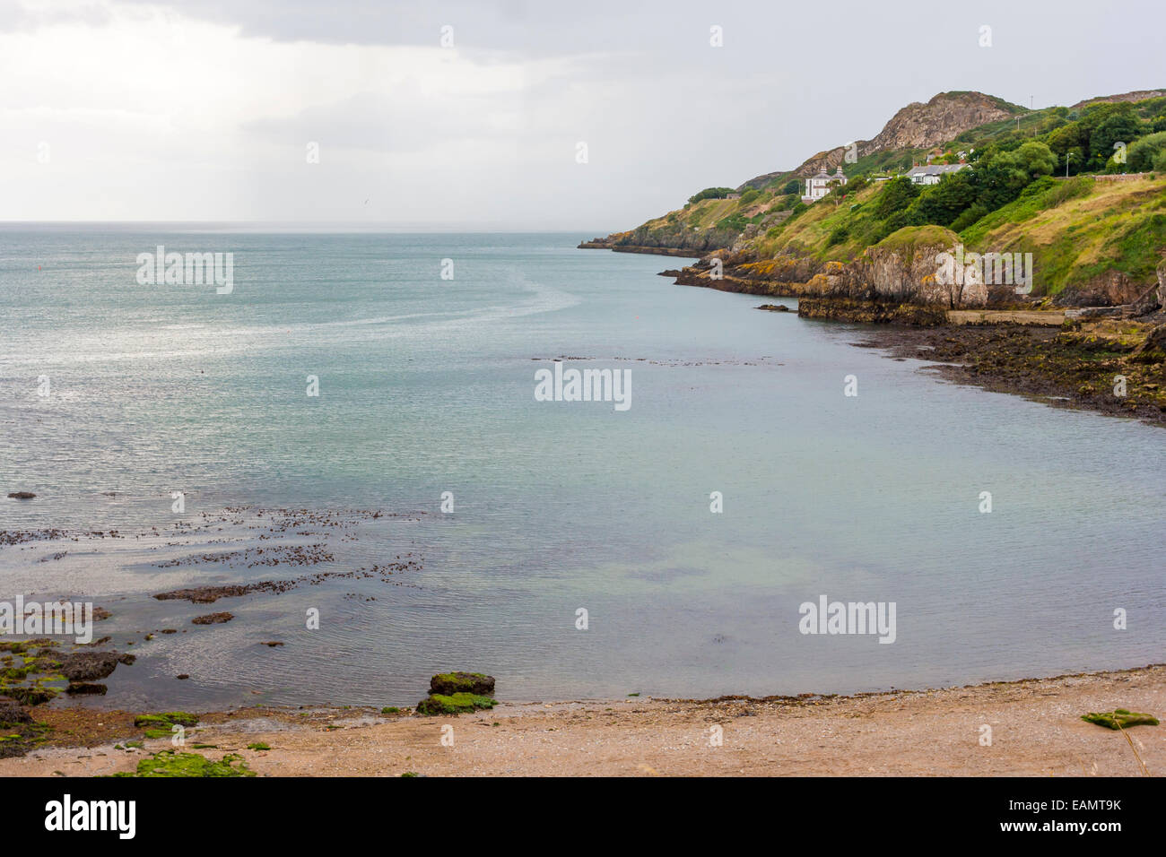 Seaside landscape with storm at background in Howth Stock Photo - Alamy