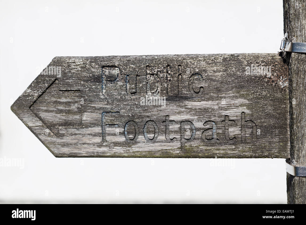 Weathered public footpath sign hi-res stock photography and images - Alamy