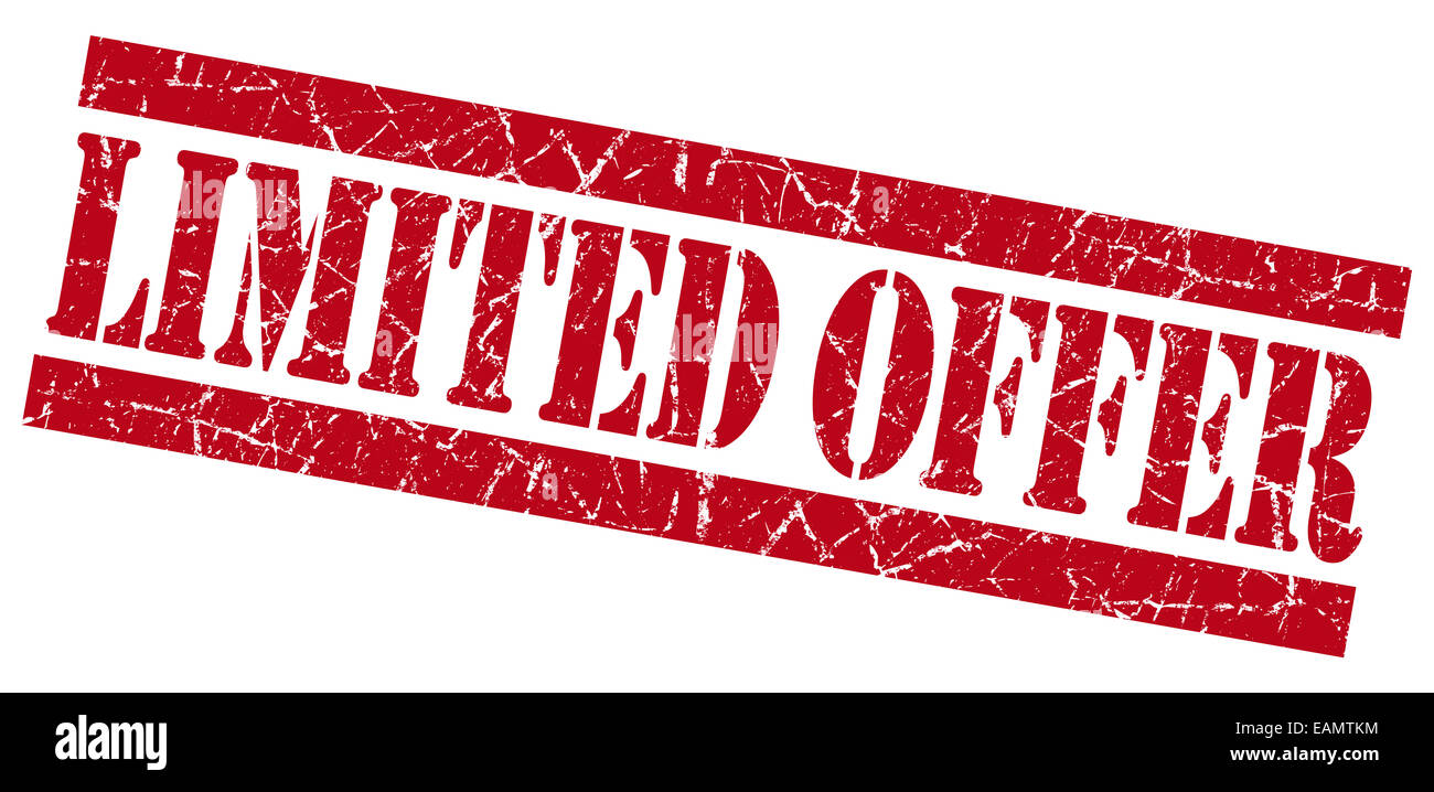 Limited offer grunge red stamp Stock Photo - Alamy