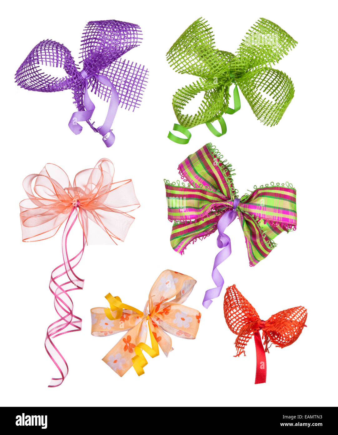 Collection of ribbons isolated on white background Stock Photo - Alamy