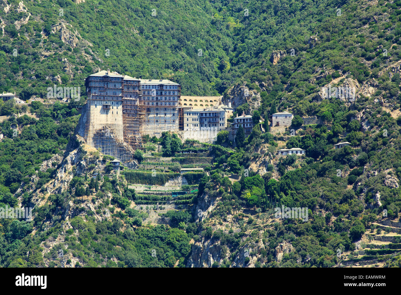 Simonopetra Monastery. Holy Mount Athos Stock Photo - Alamy