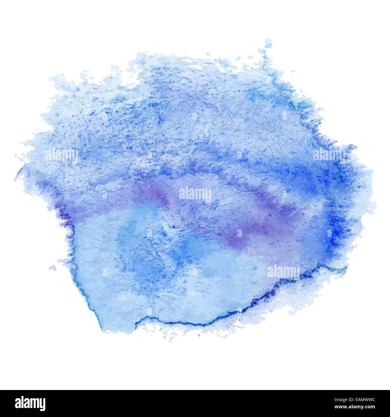 Blue watercolor spot Stock Photo - Alamy