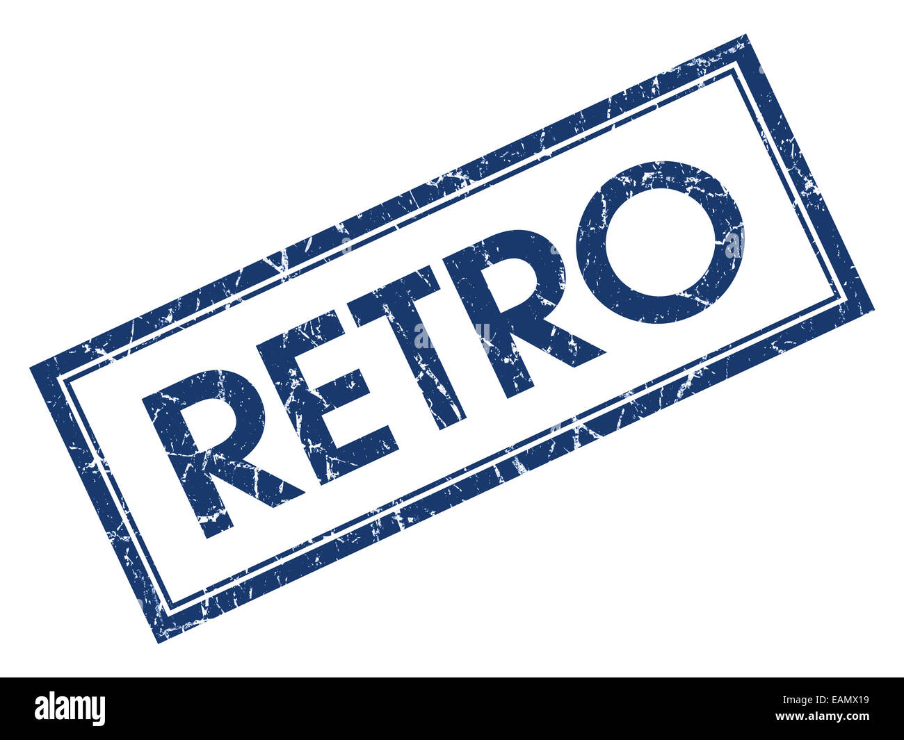 Retro blue square grungy stamp isolated on white background Stock Photo ...