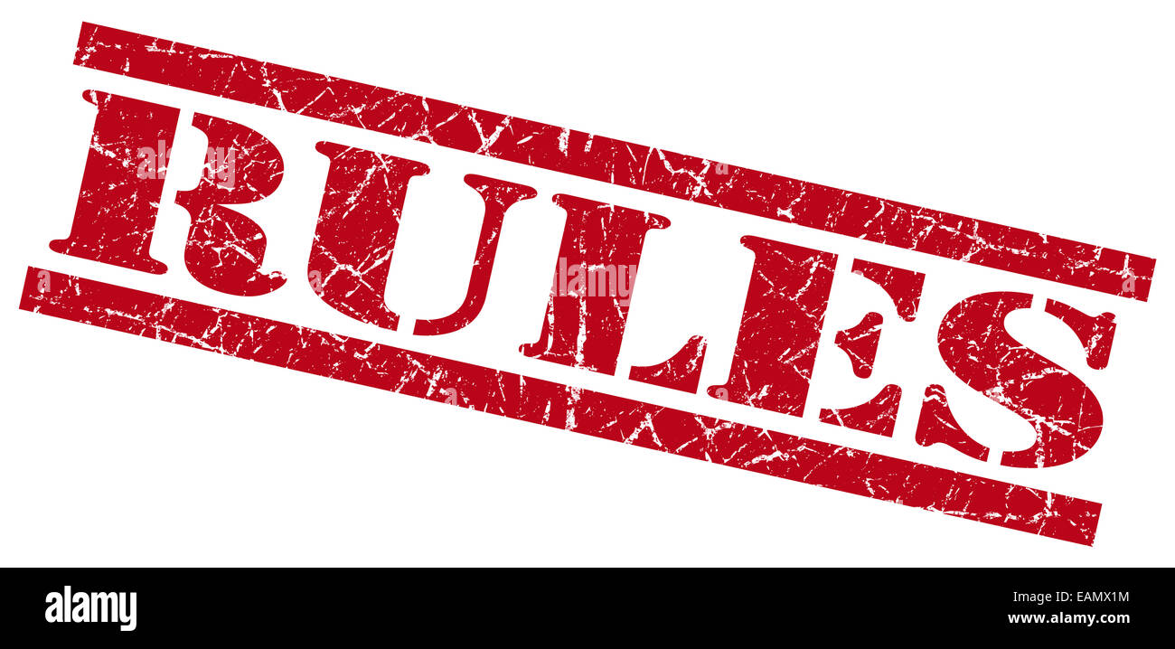rules red square grunge textured isolated stamp Stock Photo - Alamy