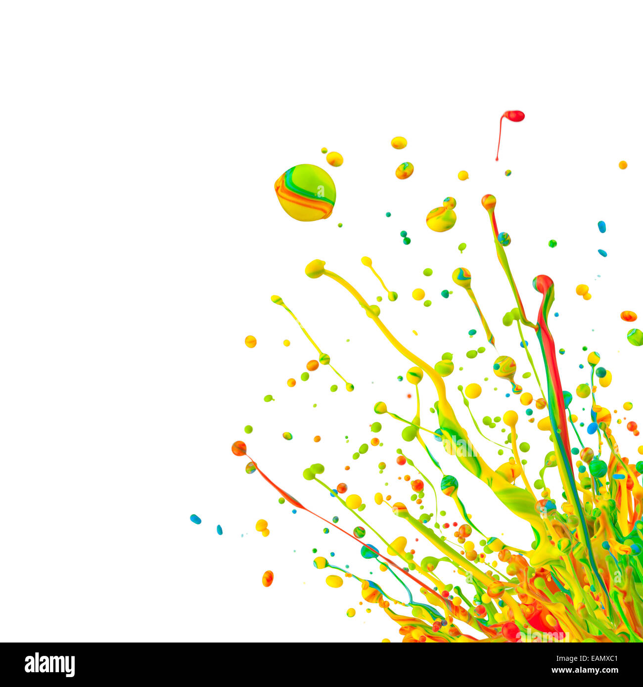 Colour paint splash on white hi-res stock photography and images - Alamy