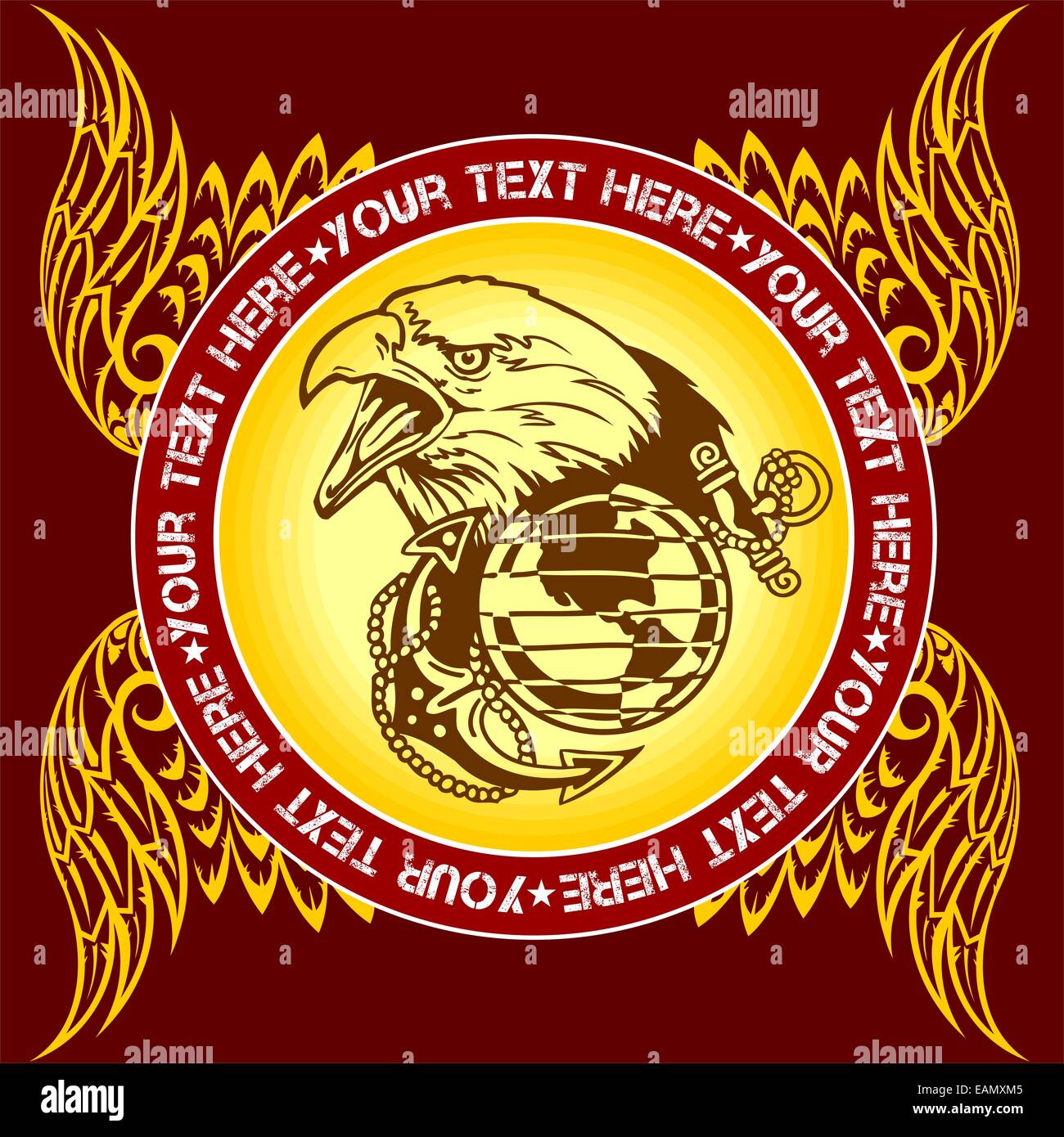 Military Emblem - illustration Stock Photo - Alamy