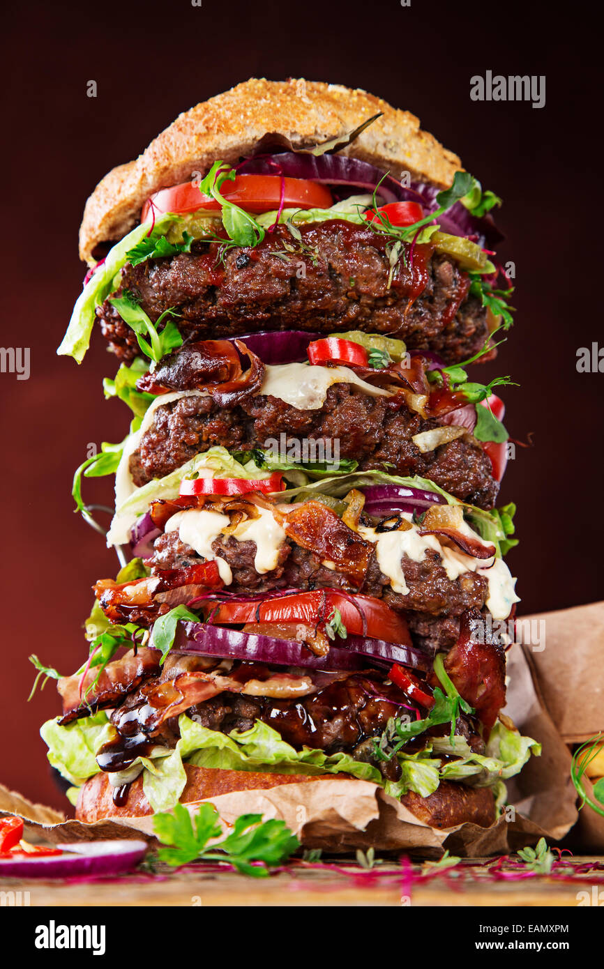 Big hamburger hi-res stock photography and images - Alamy