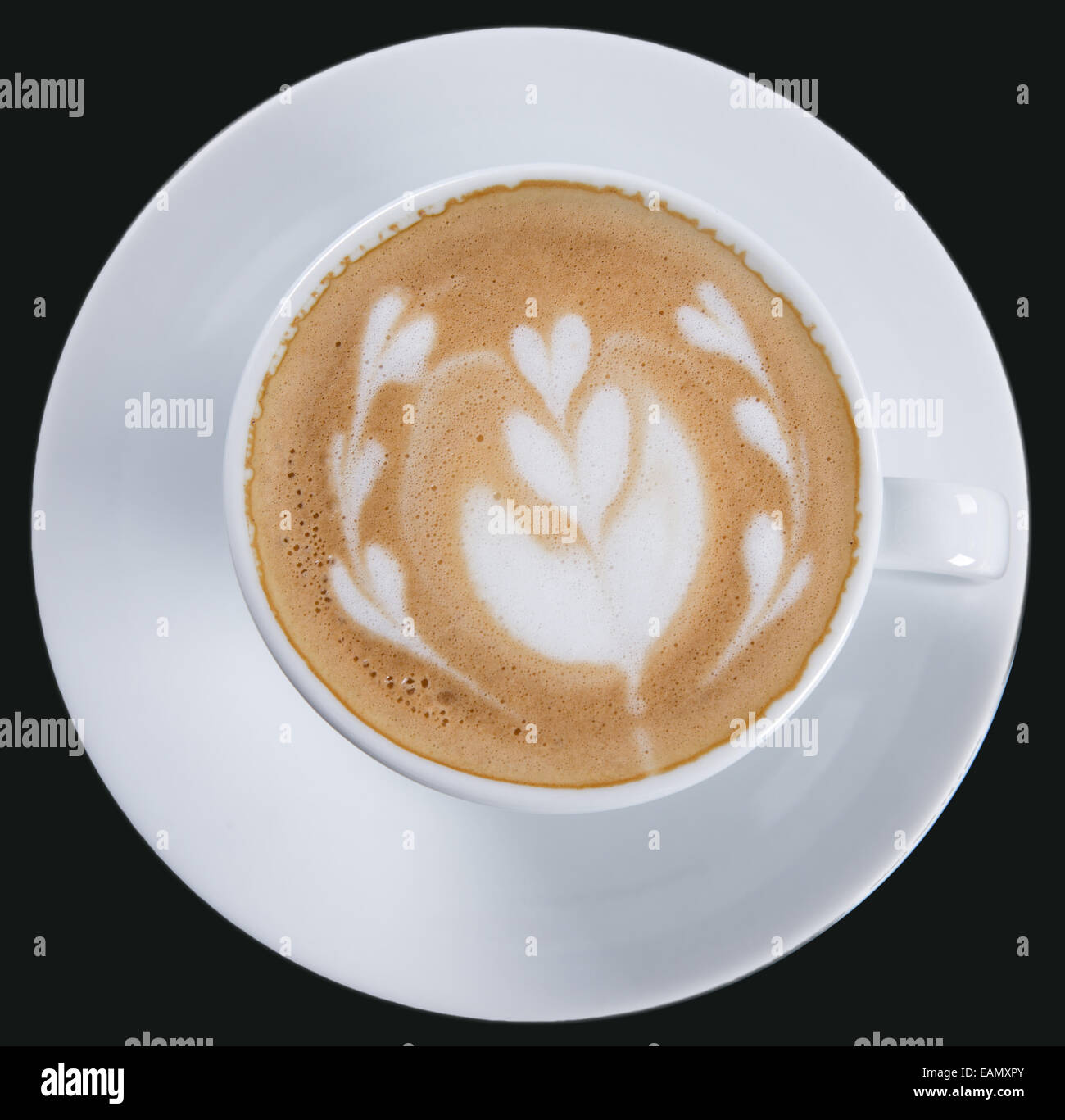 Coffee cup on black background Stock Photo - Alamy