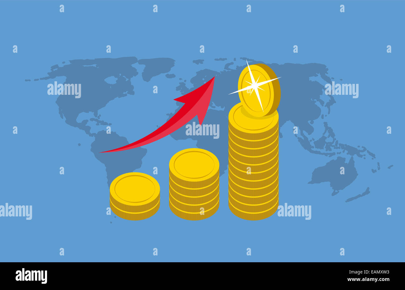 Money Flat Design Concept Vector Illustration Stock Photo - Alamy