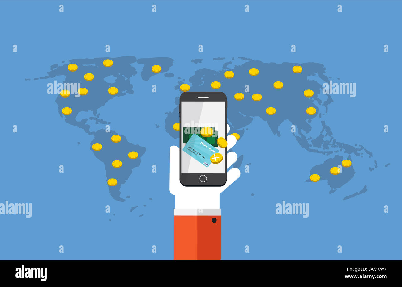 Money Flat Design Concept Vector Illustration Stock Photo - Alamy