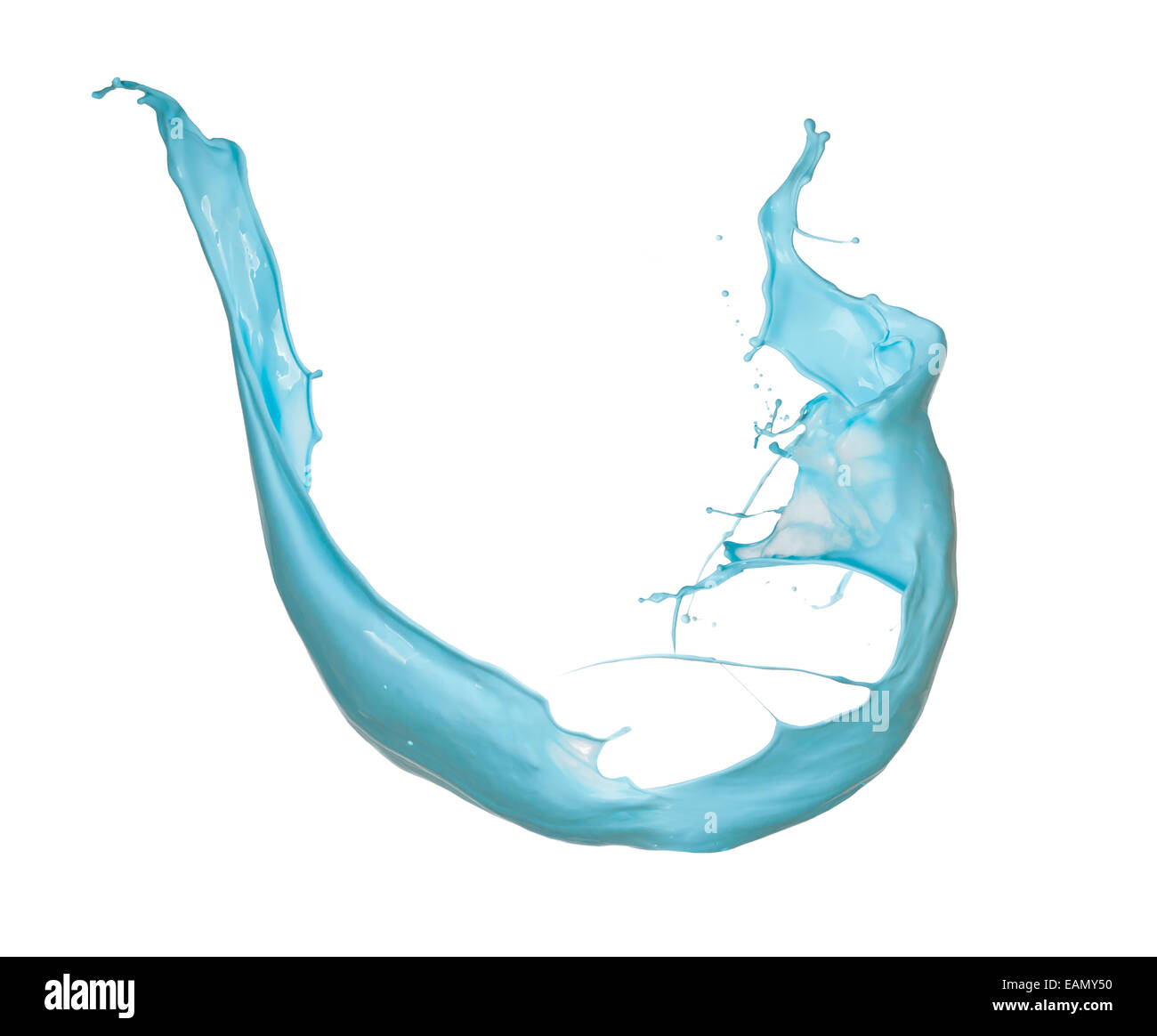 Blue paint splash, isolated on white background Stock Photo - Alamy