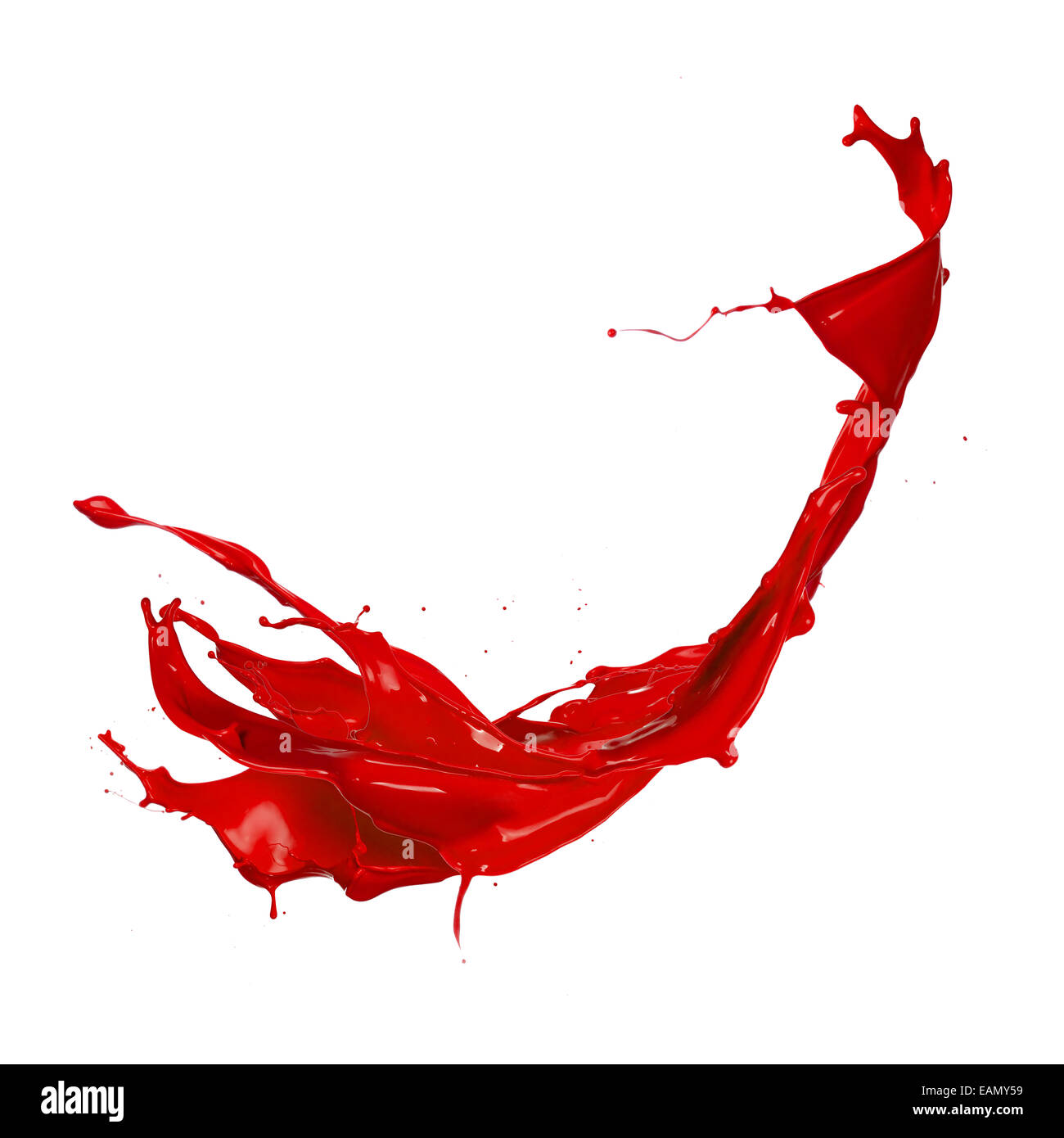 Red paint splash, isolated on white background Stock Photo - Alamy