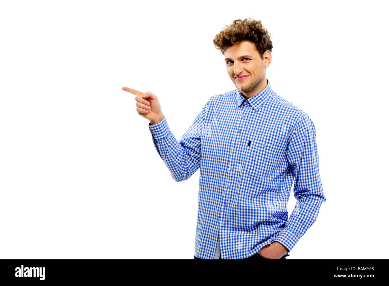 Man showing something hi-res stock photography and images - Alamy