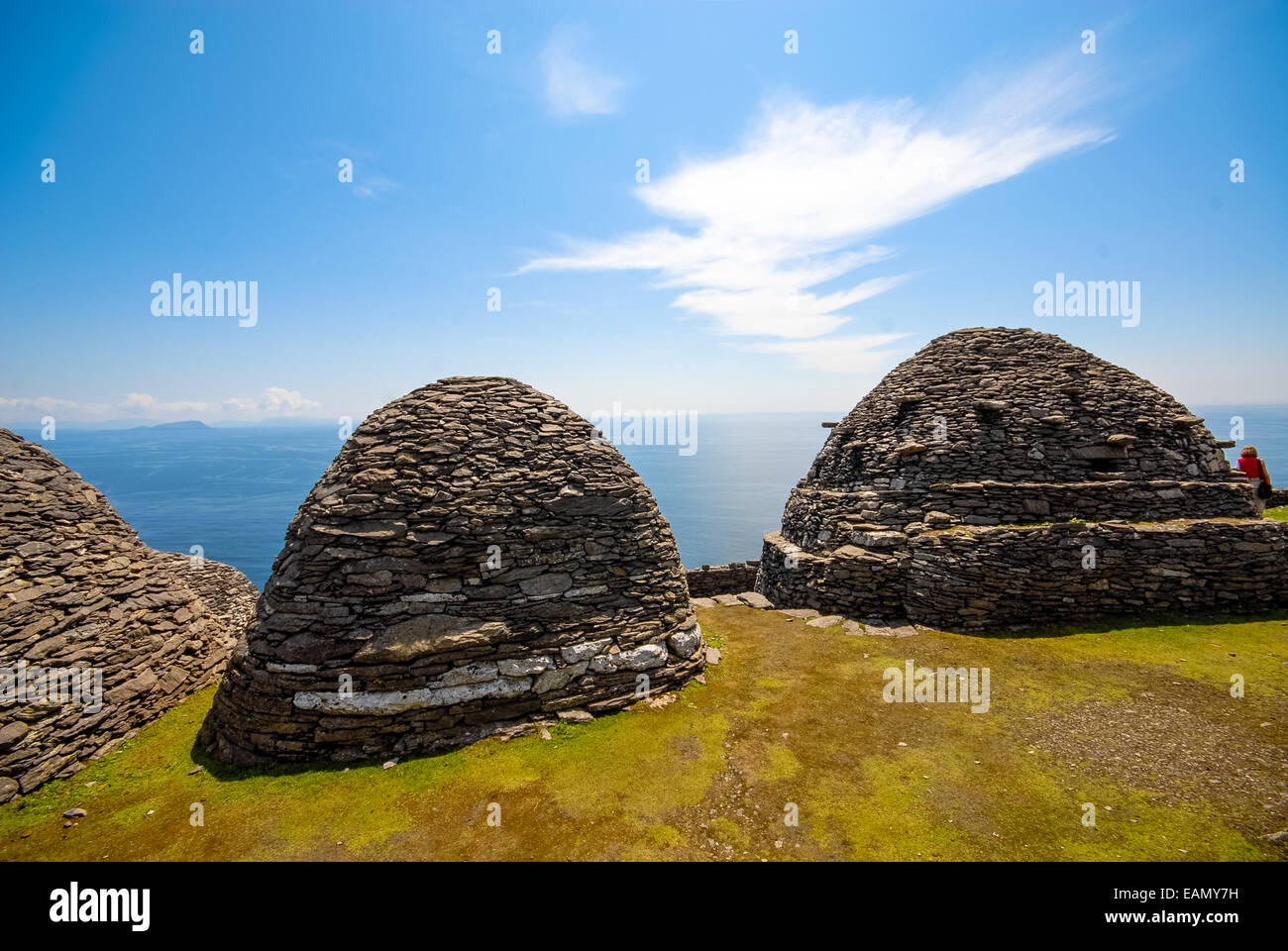 the famous island of skellig micheal in ireland Stock Photo - Alamy