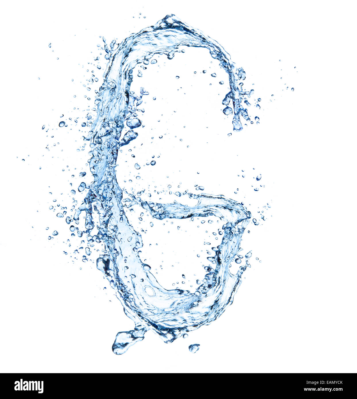 Letter made of water splashes, isolated on white background Stock Photo ...