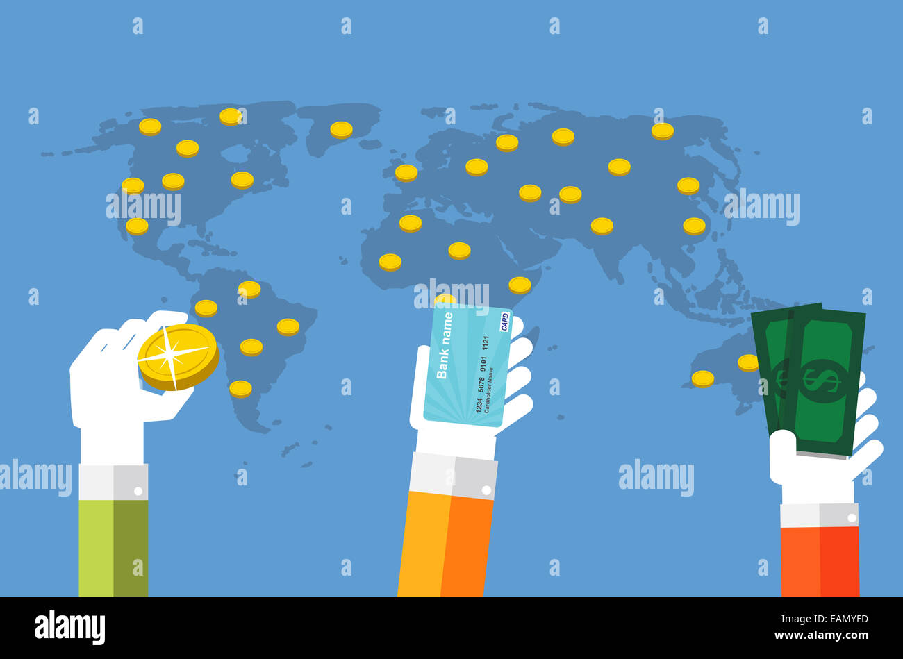 Money Flat Design Concept Vector Illustration Stock Photo - Alamy