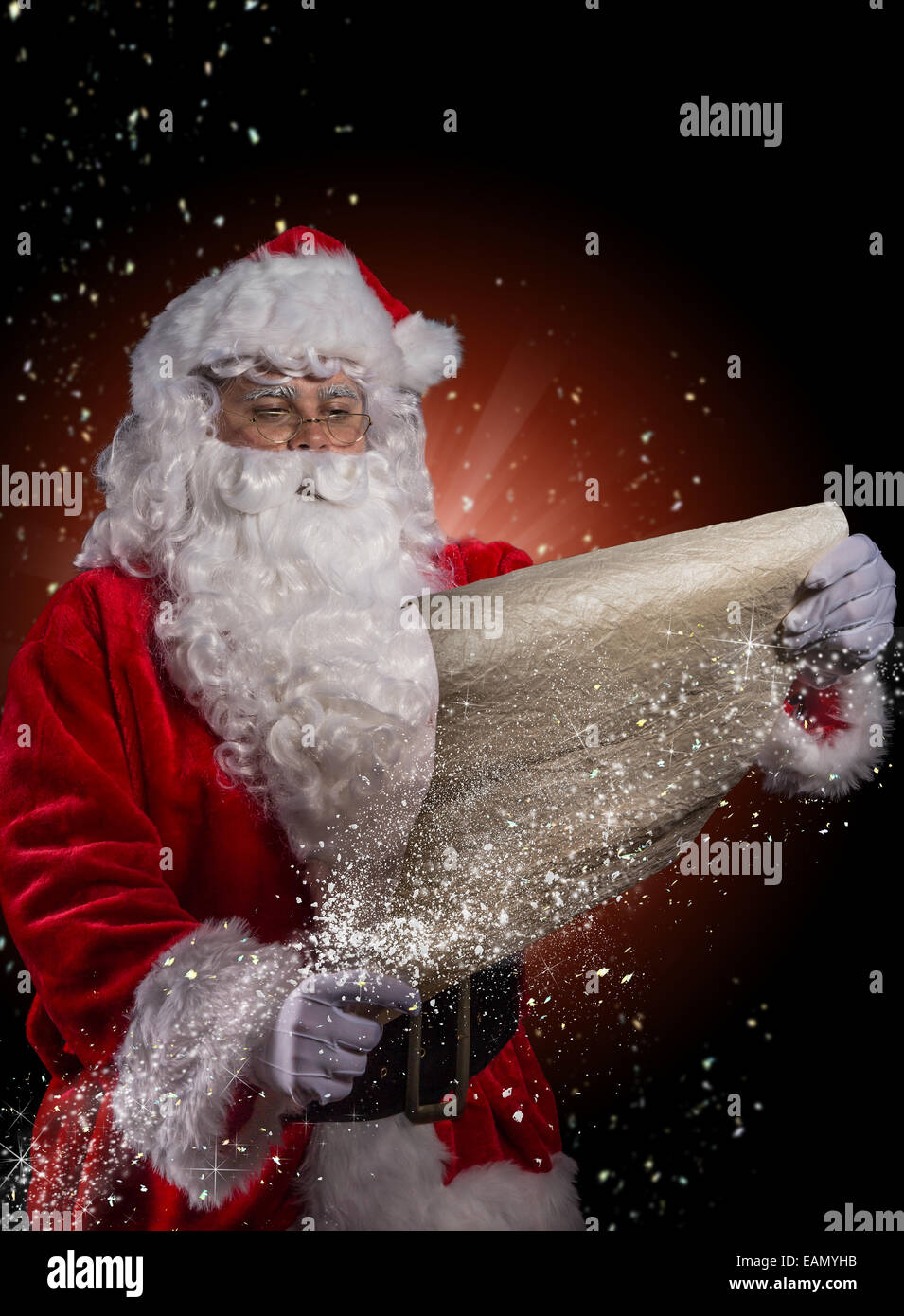 Photo of Santa Claus with eyeglasses Stock Photo - Alamy