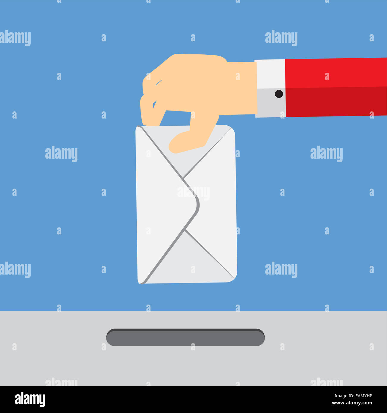 Voting Hand Flat Concept Vector Illustration Stock Photo - Alamy