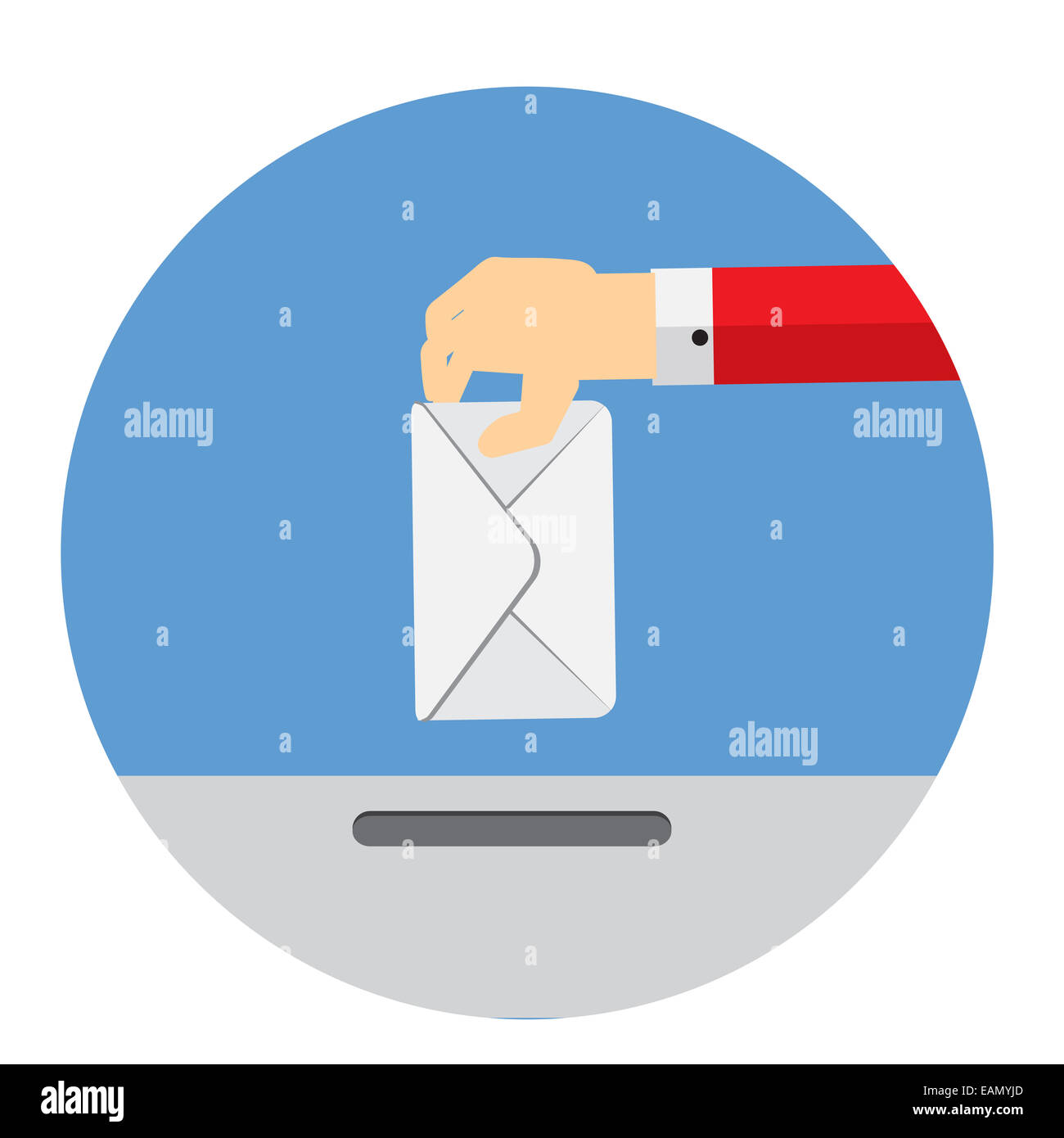 Voting Hand Flat Concept Vector Illustration Stock Photo - Alamy