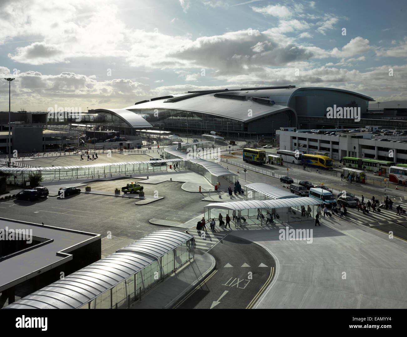 Elevated view of Dublin Airport, Terminal 2, Republic of Ireland Stock ...