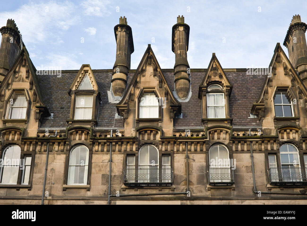 Exterior of buildings on CASTLE TERRACE Edinburgh Scotland UK Stock ...