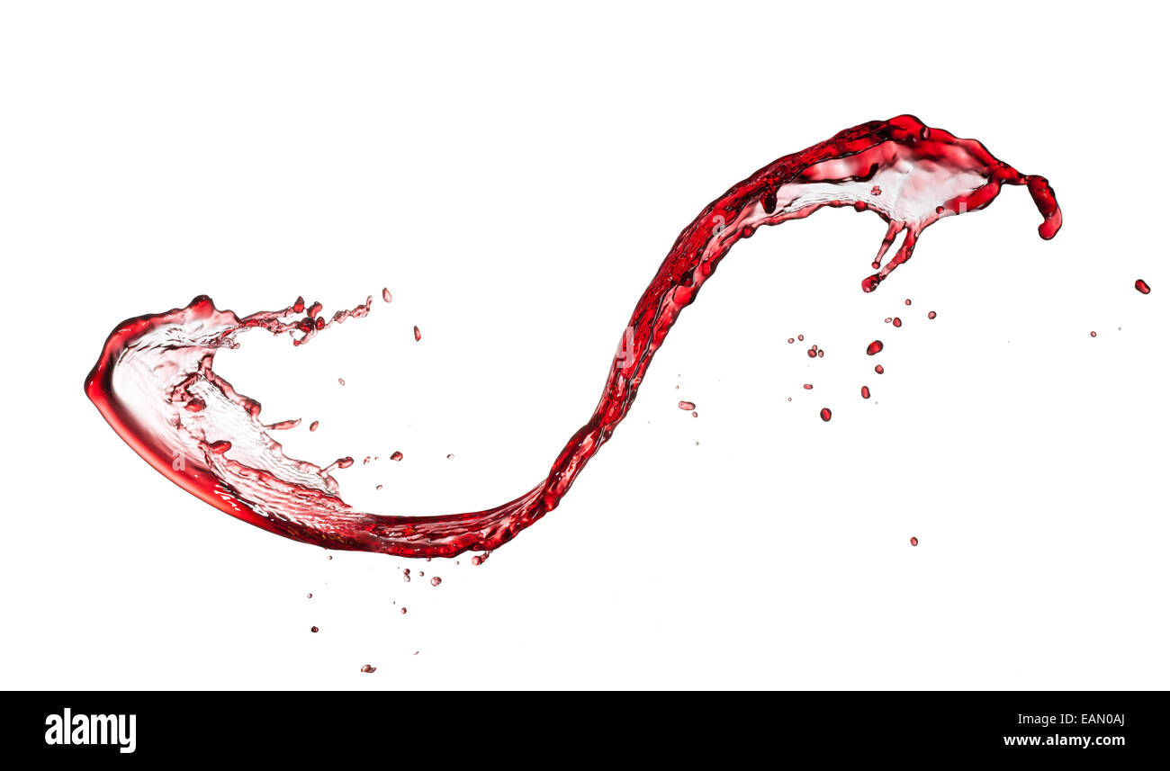 Red wine splash, isolated on white background Stock Photo - Alamy