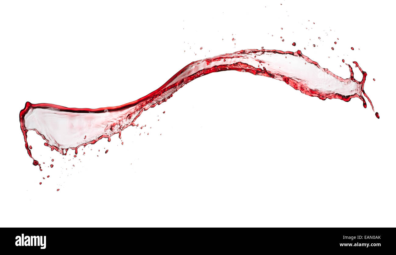 Red wine splash, isolated on white background Stock Photo - Alamy