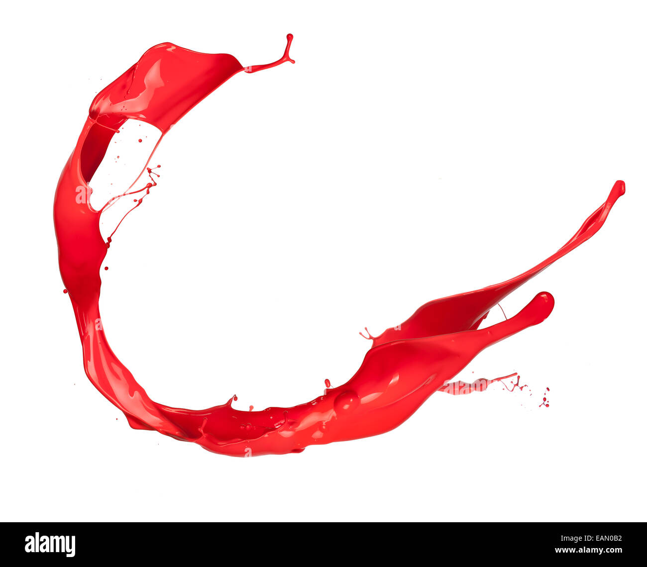 Isolated shot of red paint blob on white background Stock Photo - Alamy