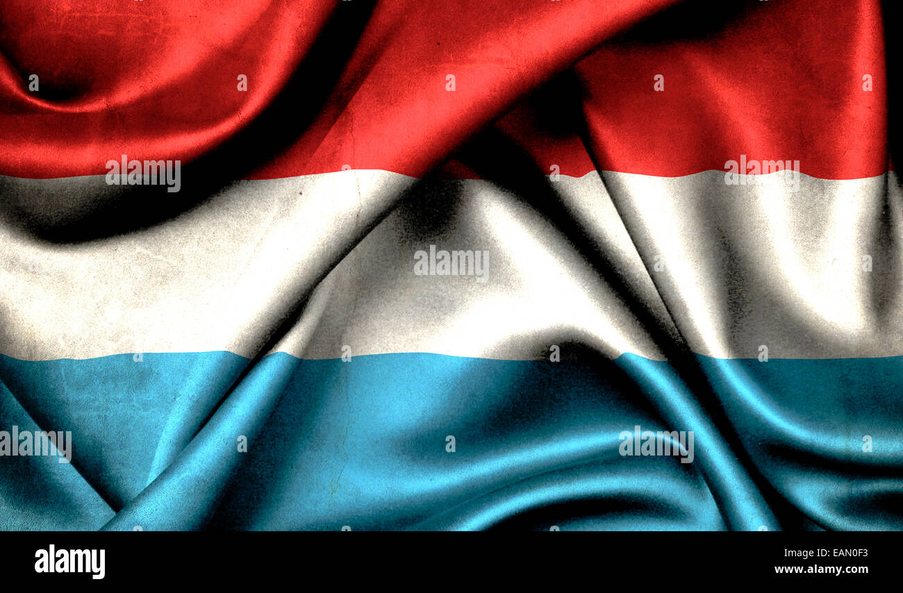 Flag of the Grand Duchy of Luxembourg. Groussherzogtum Letzebuerg Stock ...