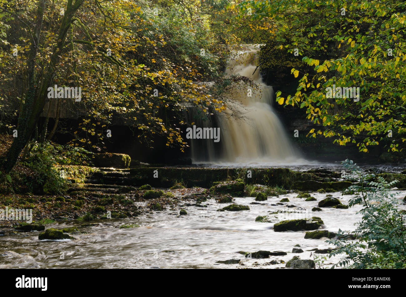 West Burton waterfall - Cauldron Force Stock Photo - Alamy