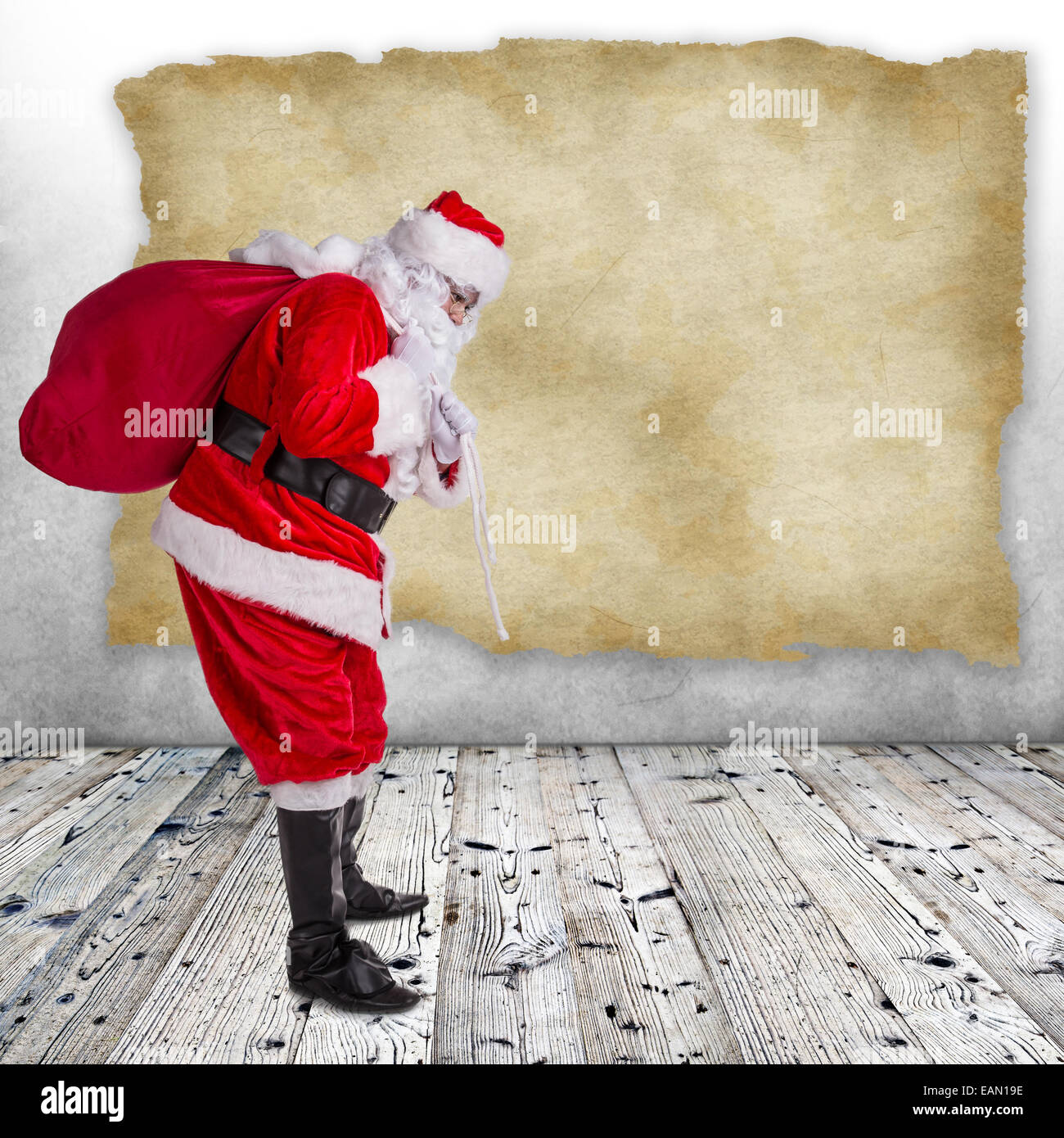 Photo of Santa Claus with eyeglasses Stock Photo - Alamy