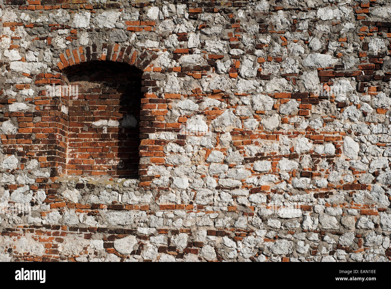 Wall of abandoned medieval castle - background or texture Stock Photo ...