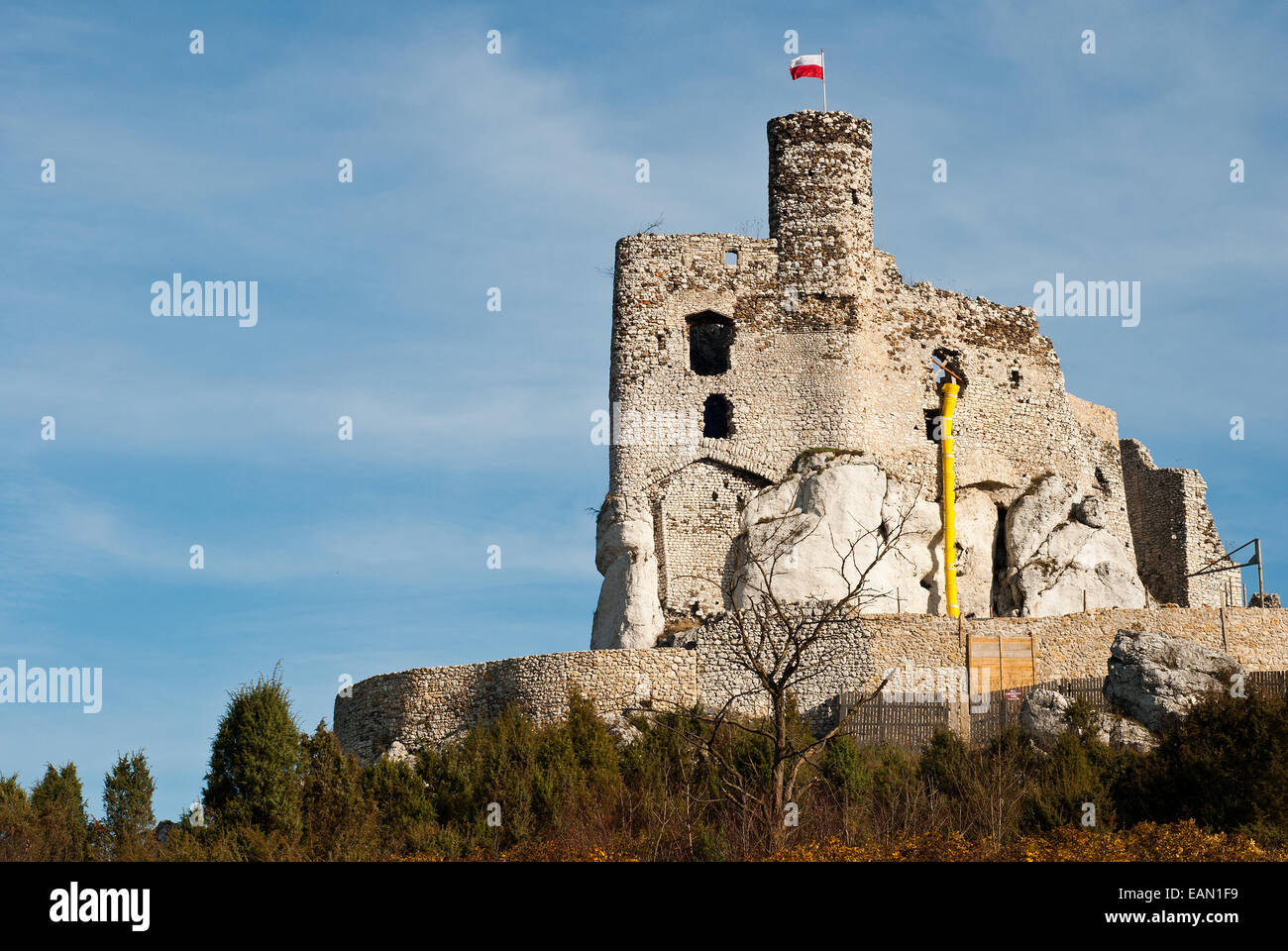 The old castle ruins in Mirow, Poland Stock Photo - Alamy
