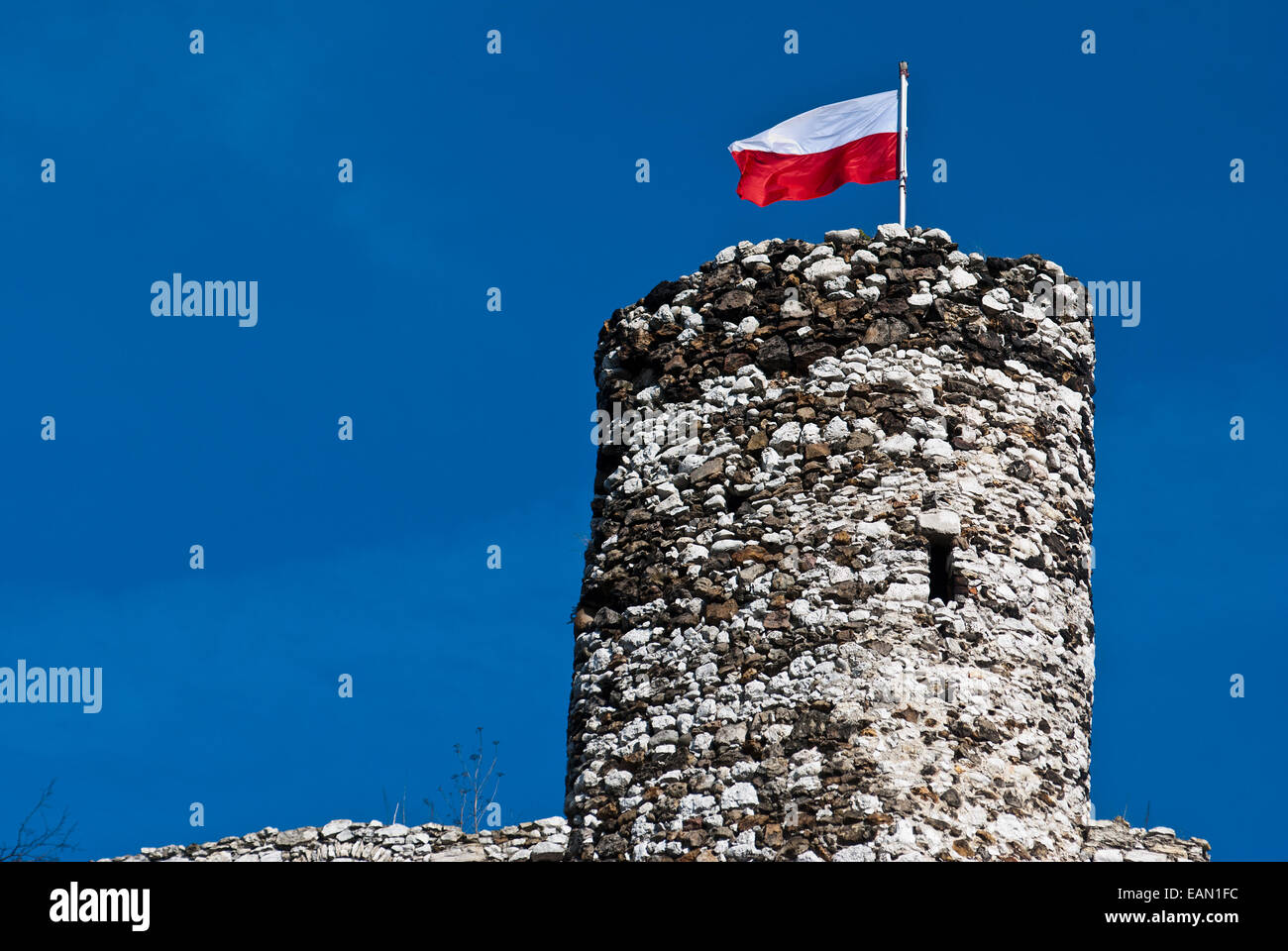 The old castle ruins in Mirow, Poland Stock Photo - Alamy