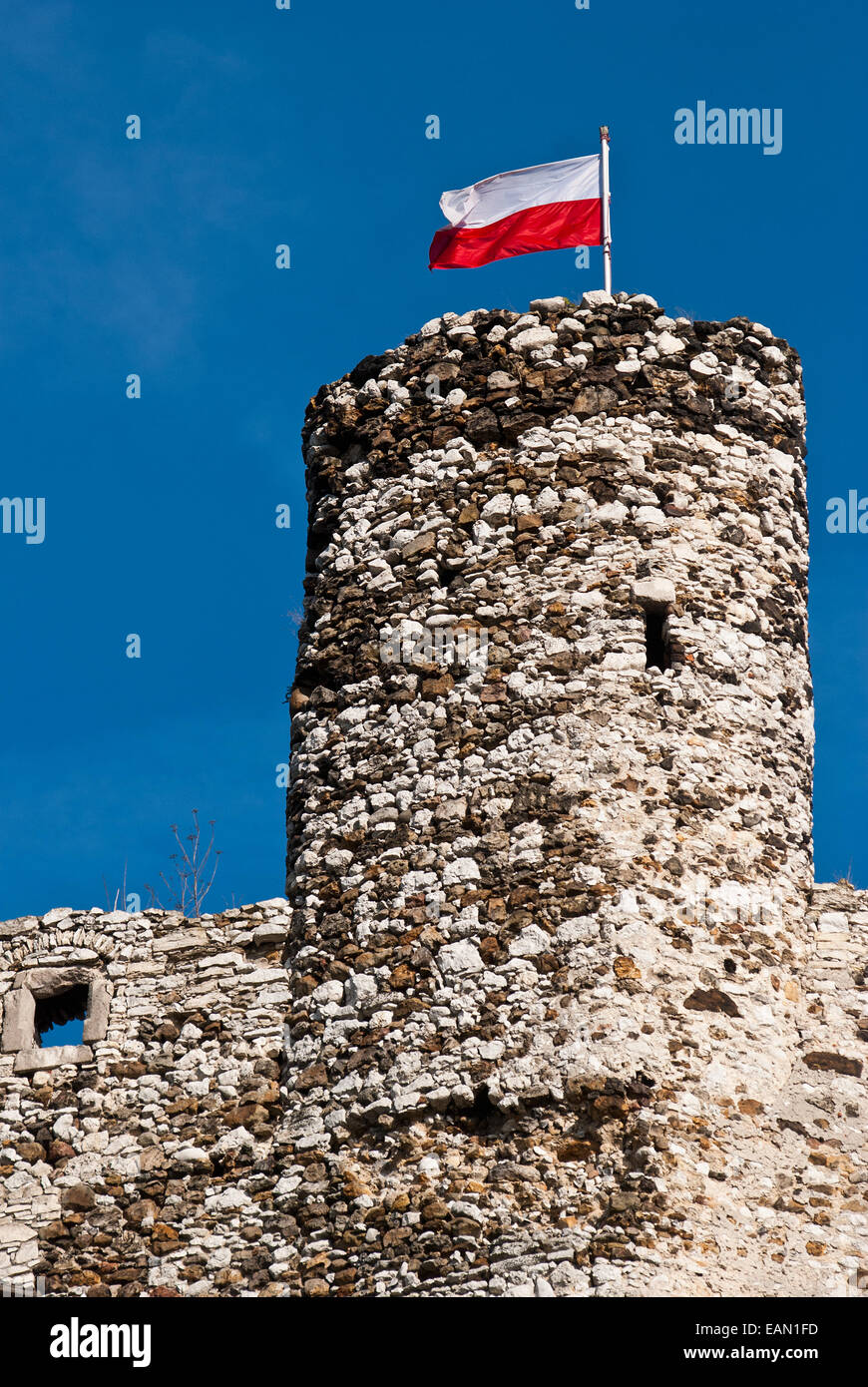 The old castle ruins in Mirow, Poland Stock Photo - Alamy