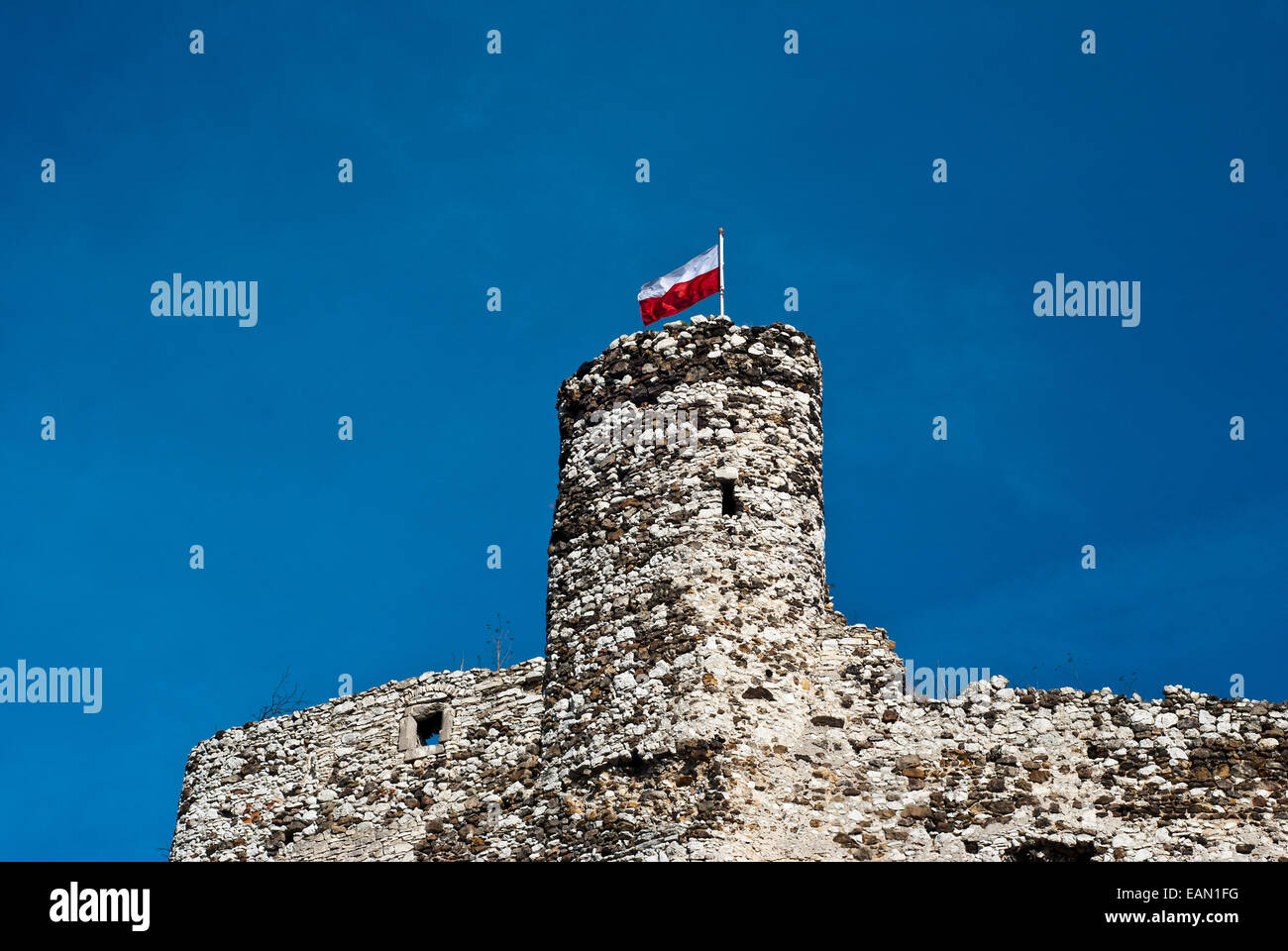 The old castle ruins in Mirow, Poland Stock Photo - Alamy