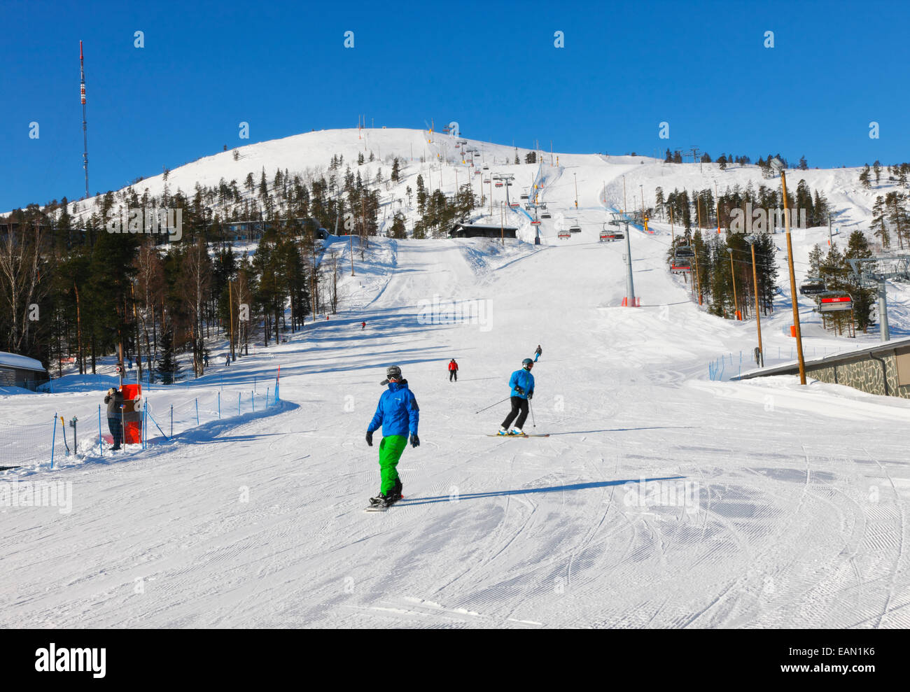 Finland ski center Pyhä, Lapland Stock Photo - Alamy