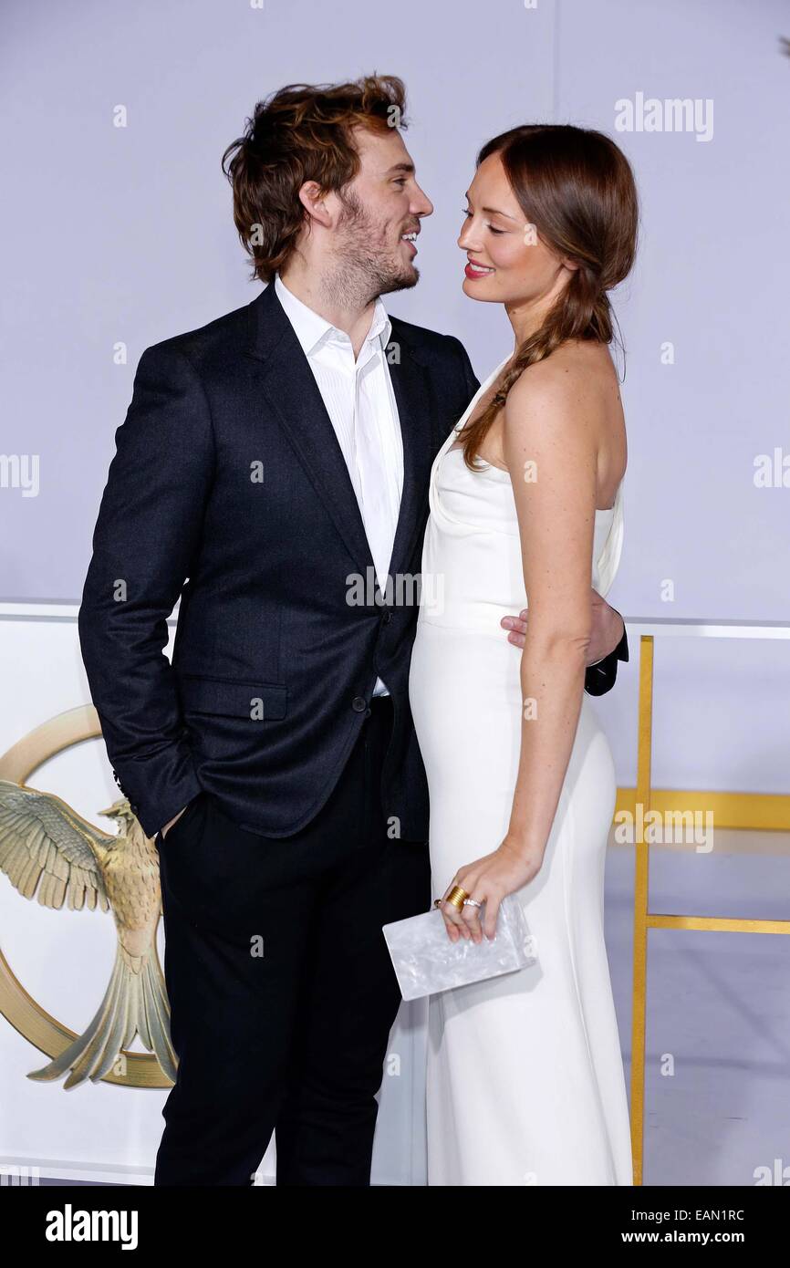 Los Angeles, CA, USA. 18th Nov, 2014. Sam Claflin, Laura Haddock ...