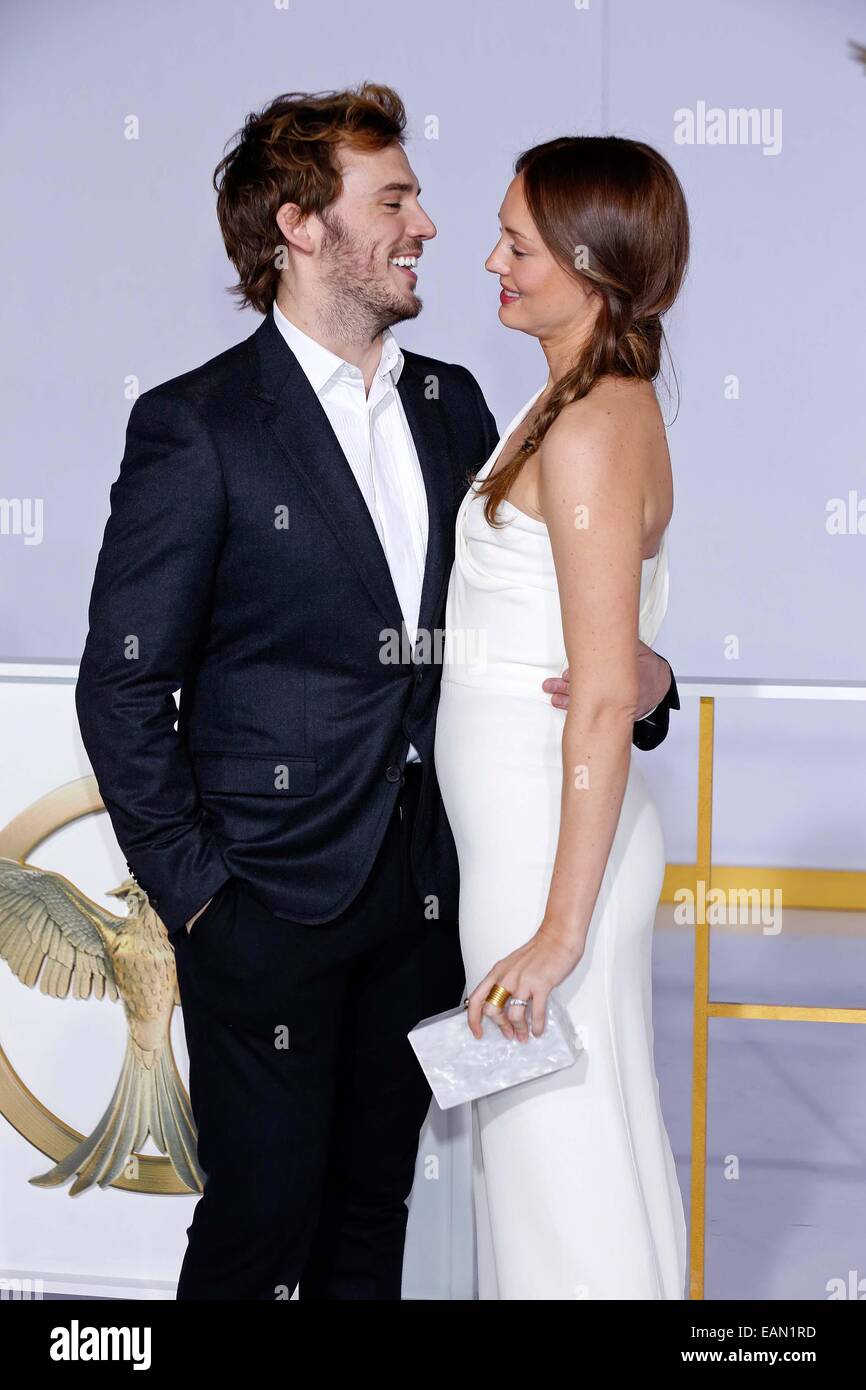 Los Angeles, CA, USA. 18th Nov, 2014. Sam Claflin, Laura Haddock ...