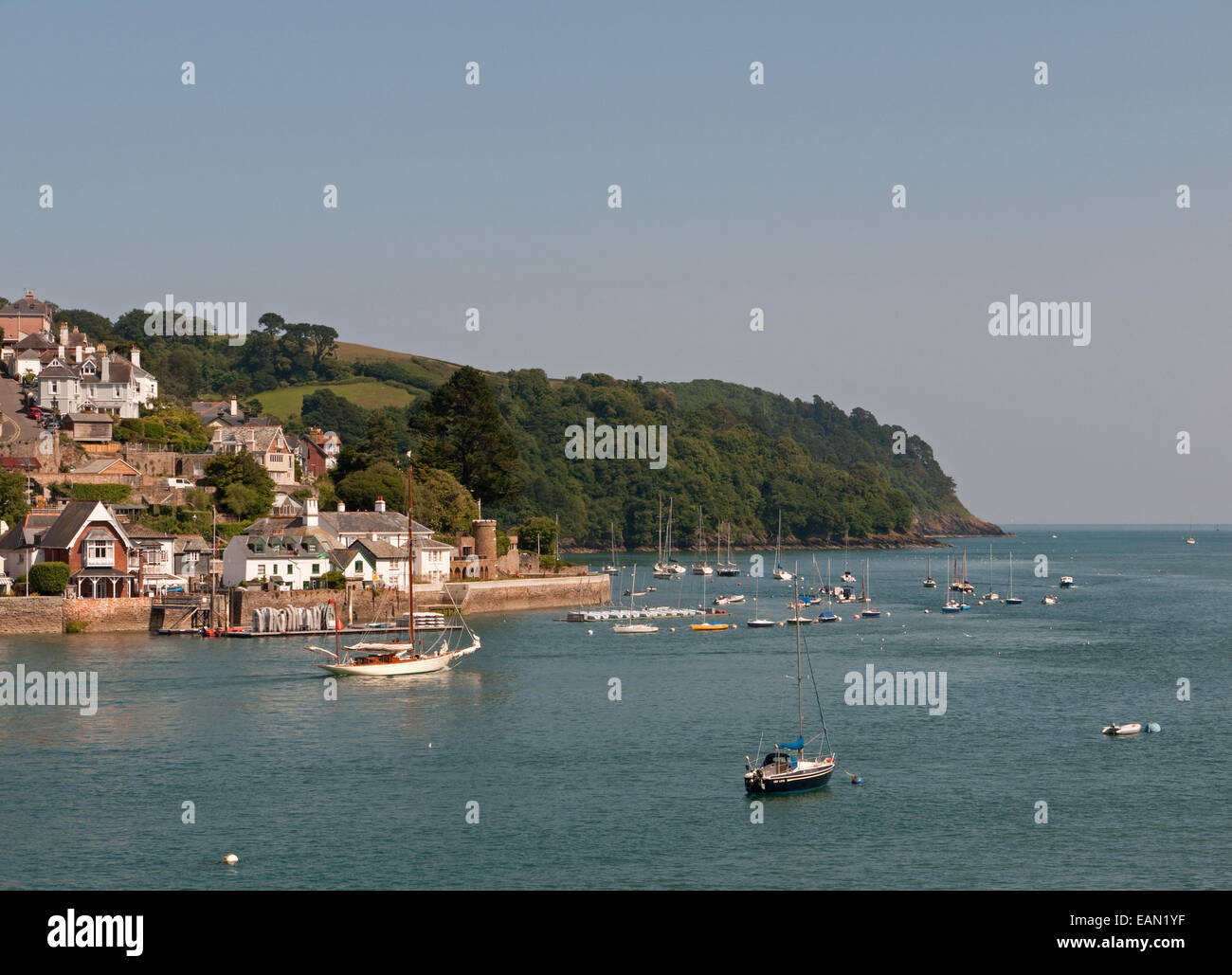 The Wonderfully Scenic River Dart Estuary towards Kingswear, viewed ...
