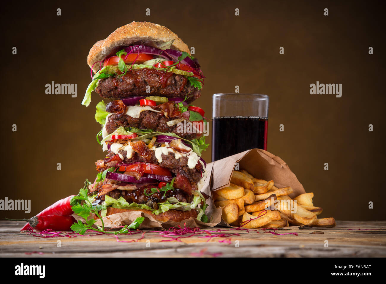 Big hamburger hi-res stock photography and images - Alamy